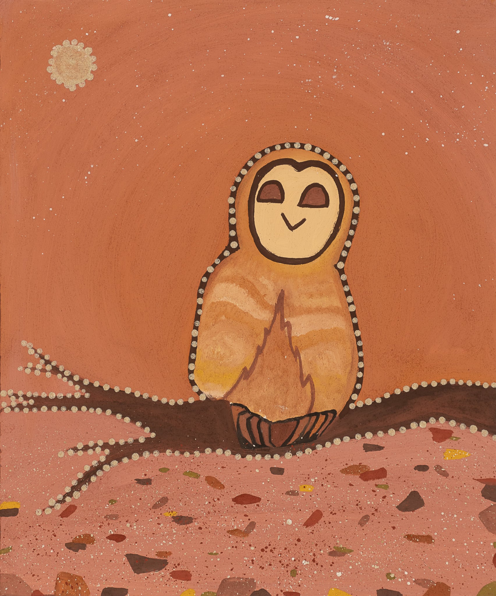 April Nulgit / Damoyn Ngarranggarni (Owl Dreaming) (19335)