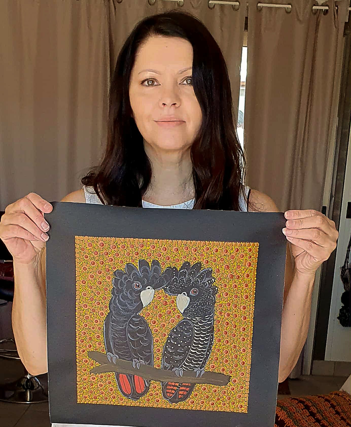 Kathleen Buzzacott / Red Tail Black Cockatoos (KB274)