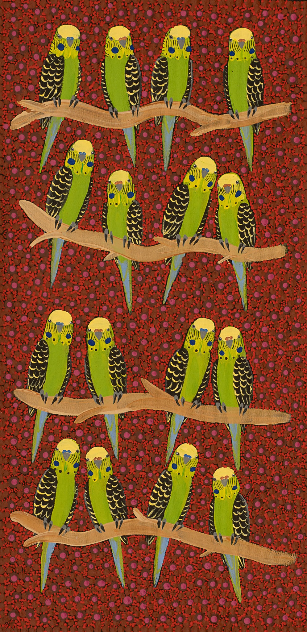 Kathleen Buzzacott / Green Budgies (KB293)